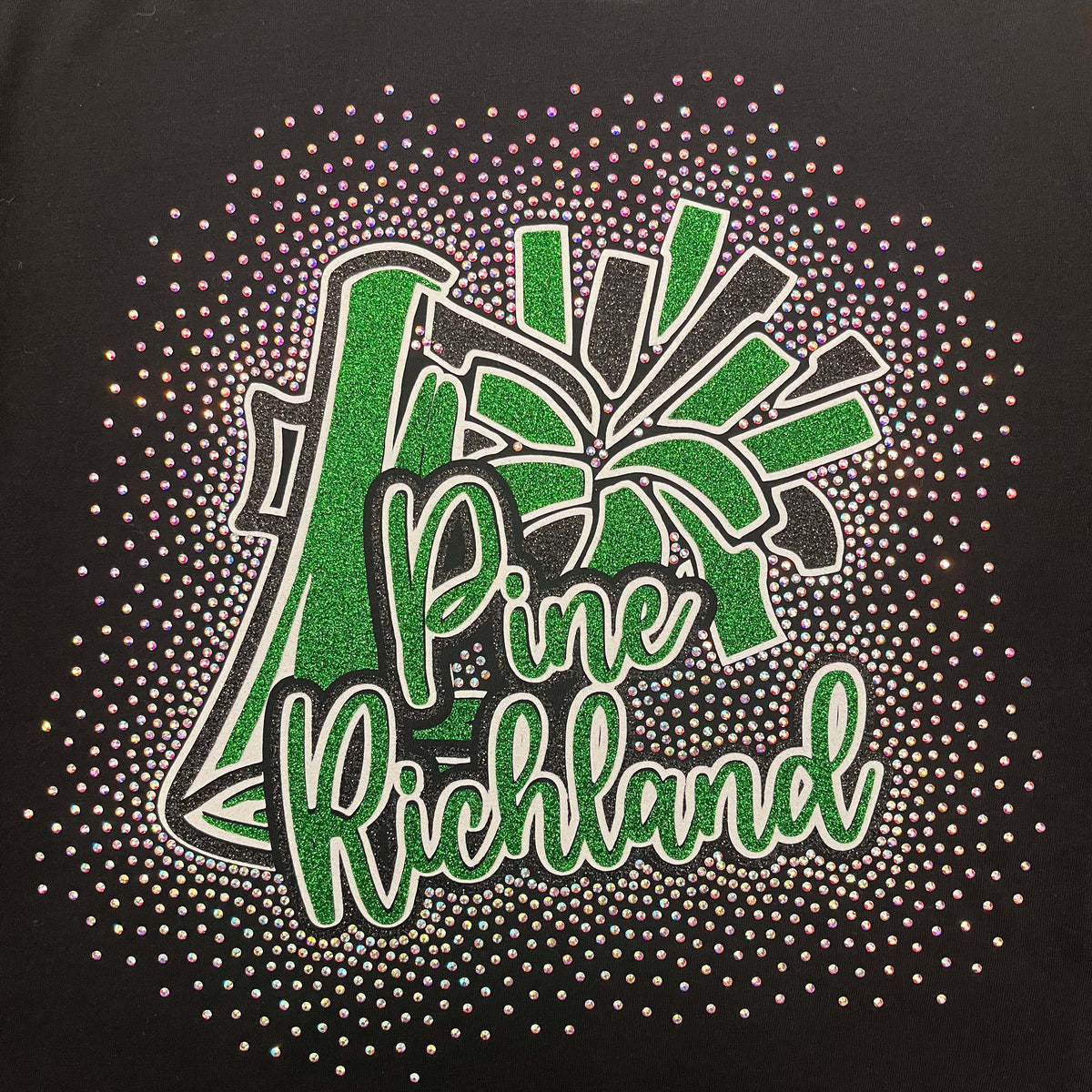 Pine Richland Rams Megaphone Bling Rhinestone Design – GrandChampBows