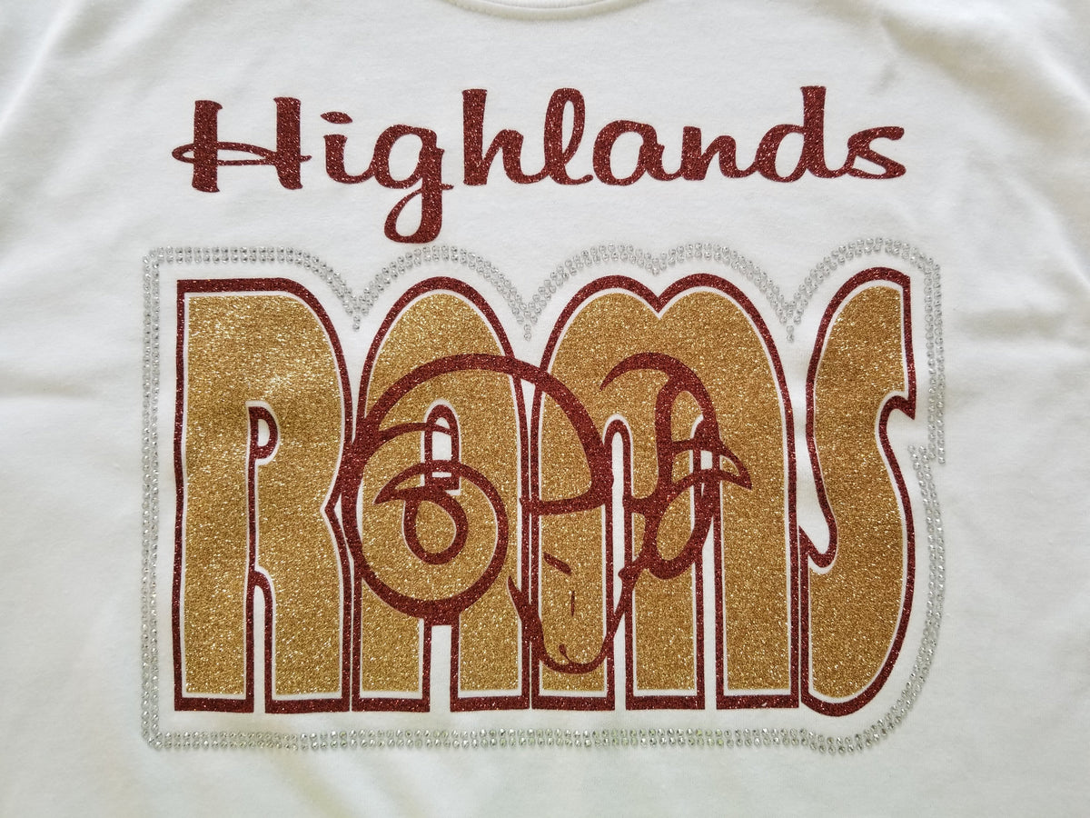 Highlands Rams 2-Color Logo Rhinestone Design – GrandChampBows