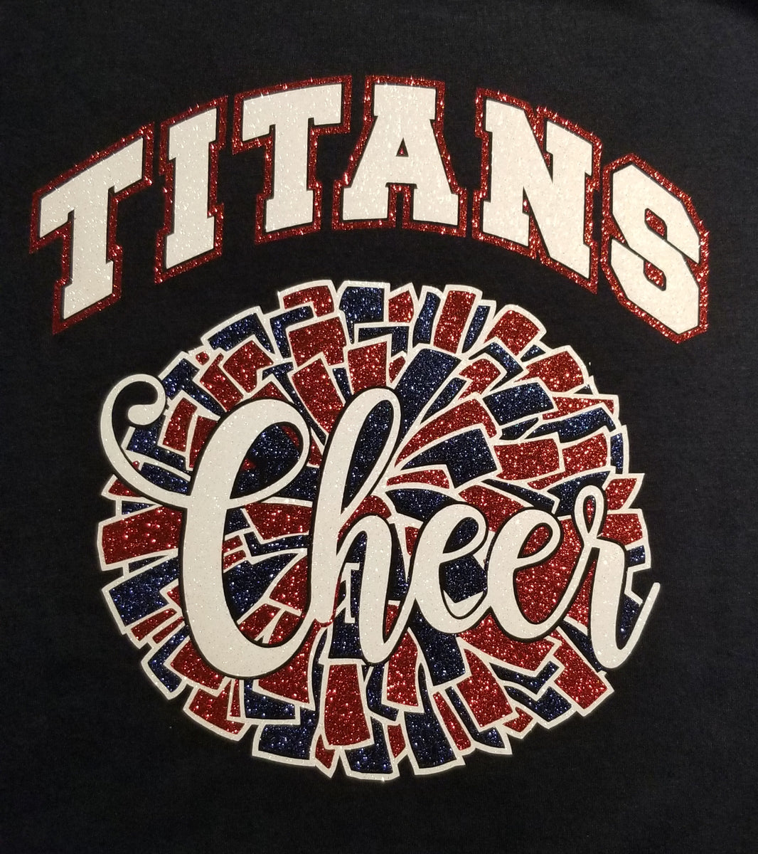 Shaler Area Titans Pom Pom Glitter & Rhinestone Design – GrandChampBows