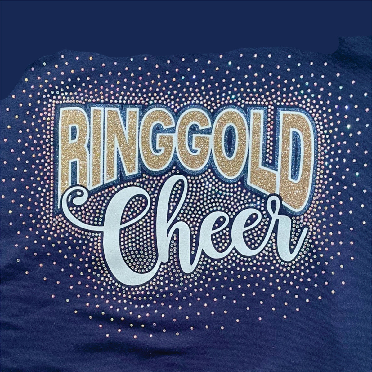 Ringgold Cheer Gold Spectacular Glitter and Rhinestone Design ...