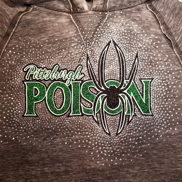 Pittsburgh Poison Script Rhinestone Design - CLICK TO SELECT SHIRT ...